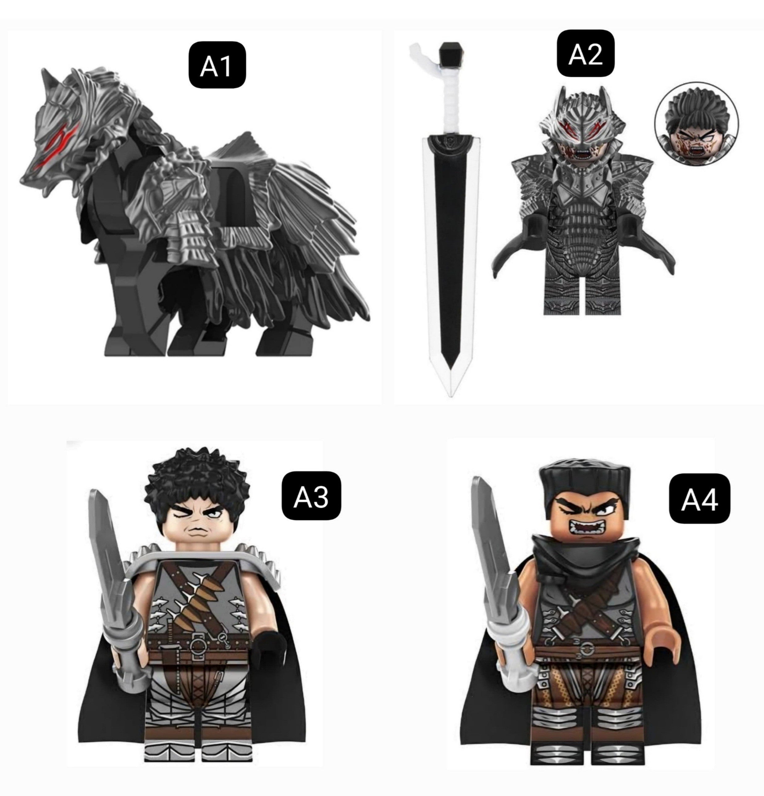 Berserk Minifigures Set 1 – Darkie's Collectibles