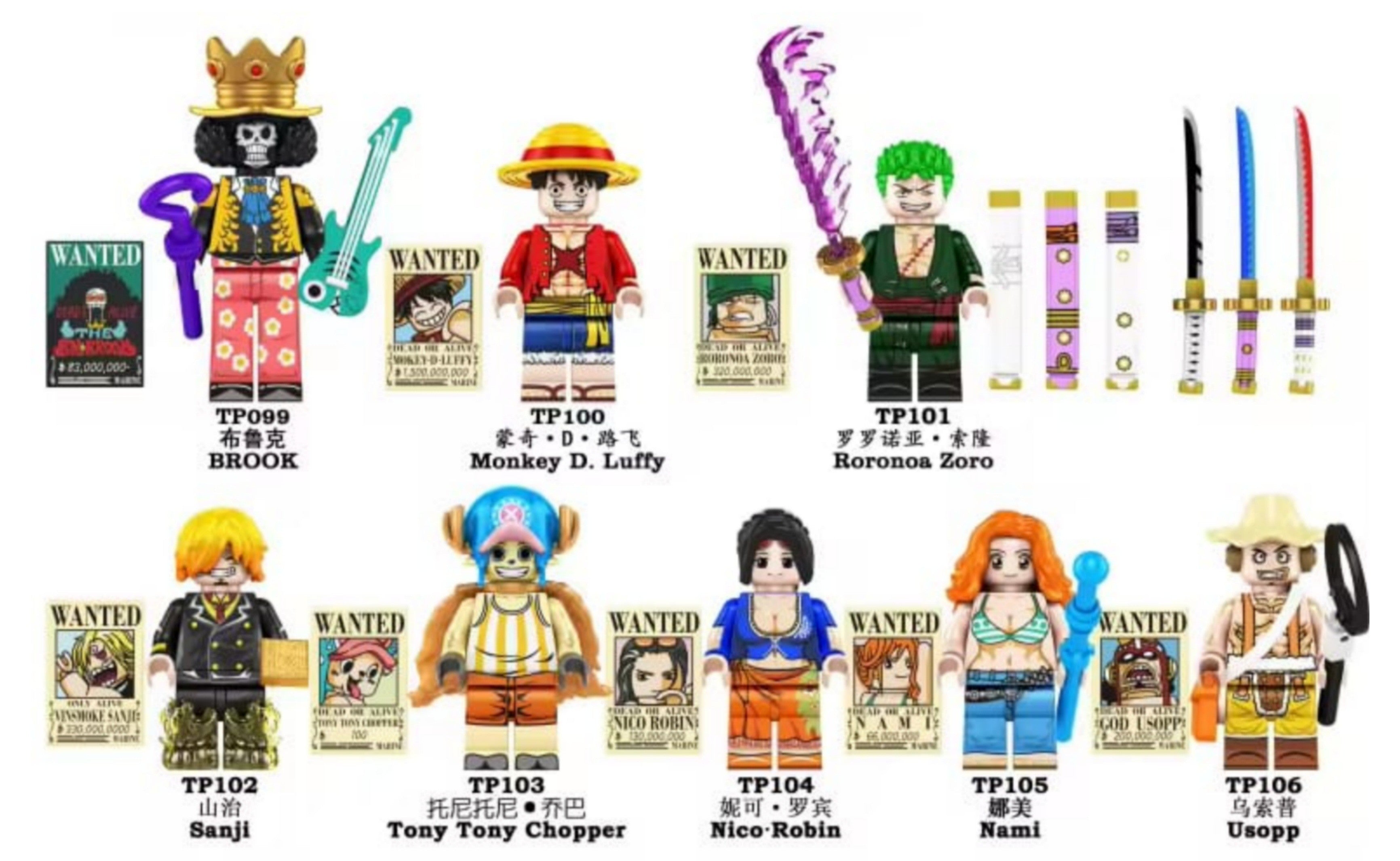One Piece Minifigures Set 3 – Darkie's Collectibles